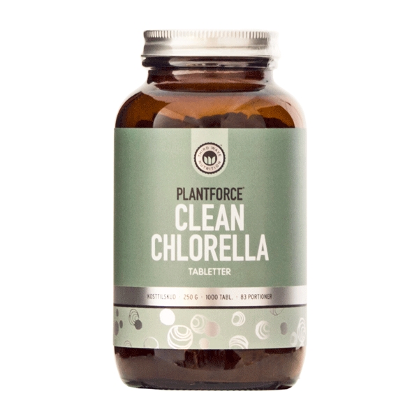 Clean Chlorella Plantforce 1000 tabletter