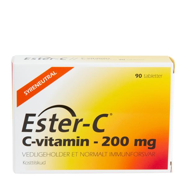 Ester-C C-Vitamin 200 mg 90 tabletter