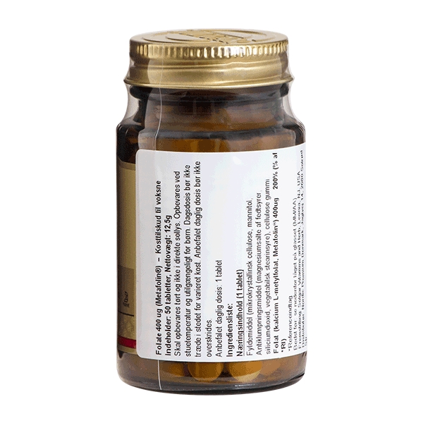 Folat Metafolin 400 mcg Solgar 50 veg. tabletter