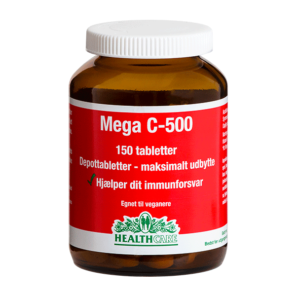 Mega C-vitamin 500 mg Healthcare 150 depottabletter