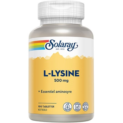 Solaray L-Lysin 500 mg – 100 tabletter | Essentiel aminosyre
